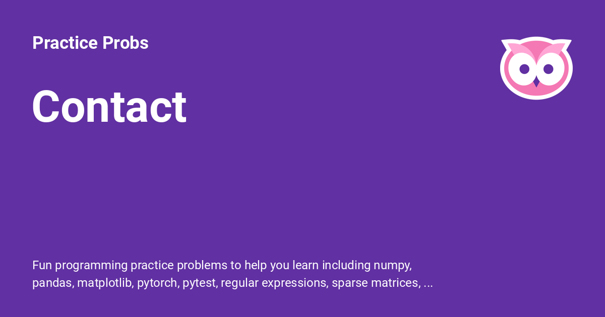 Contact - Practice Probs