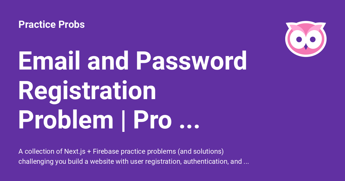 Email and Password Registration Problem | Pro Jokes - Next.js ...